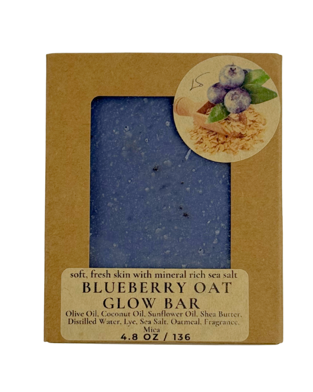 Blueberry Oat Glow Soap Bar – Lavender Silk Farm